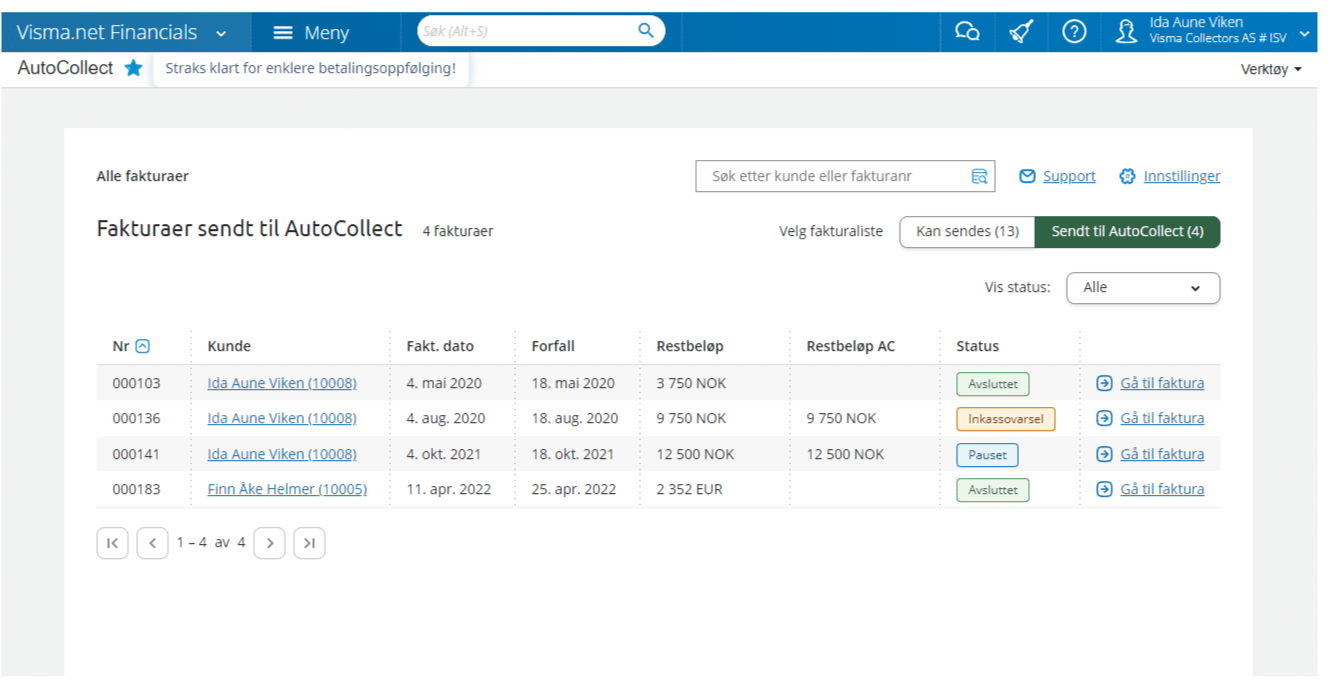 Brukerveiledning Visma Net